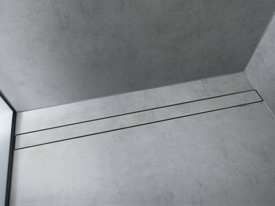 hansgrohe Desagües de ducha: RainDrain Rock, Desagüe lineal de ducha ...