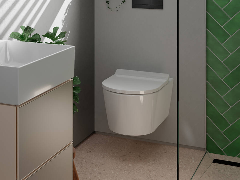 hansgrohe Toilet combinations: EluPura S, Wall hung WC Set 540 AquaFall ...