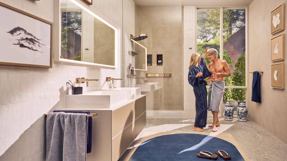 Four Dream Bathrooms with Furniture, Ceramics, and Mirrors | Hansgrohe ...