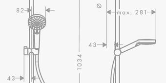 hansgrohe Showerpipes: Vernis Shape, 1 type de jet, N° article 26284000 ...