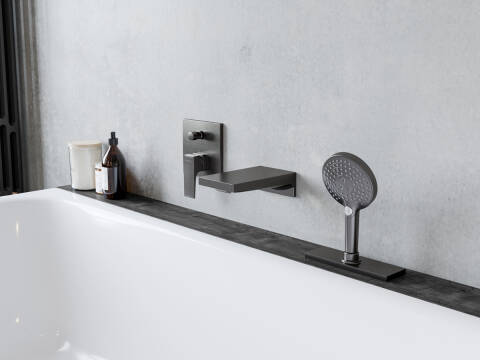 Metropol Bath mixers: 2 Functions, Matte Black, Art. no. 32532671