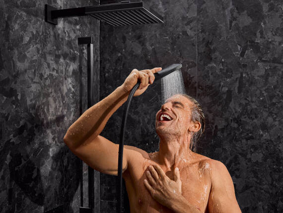 hansgrohe Wall bar sets: Pulsify E, Shower set 100 1jet EcoSmart with ...