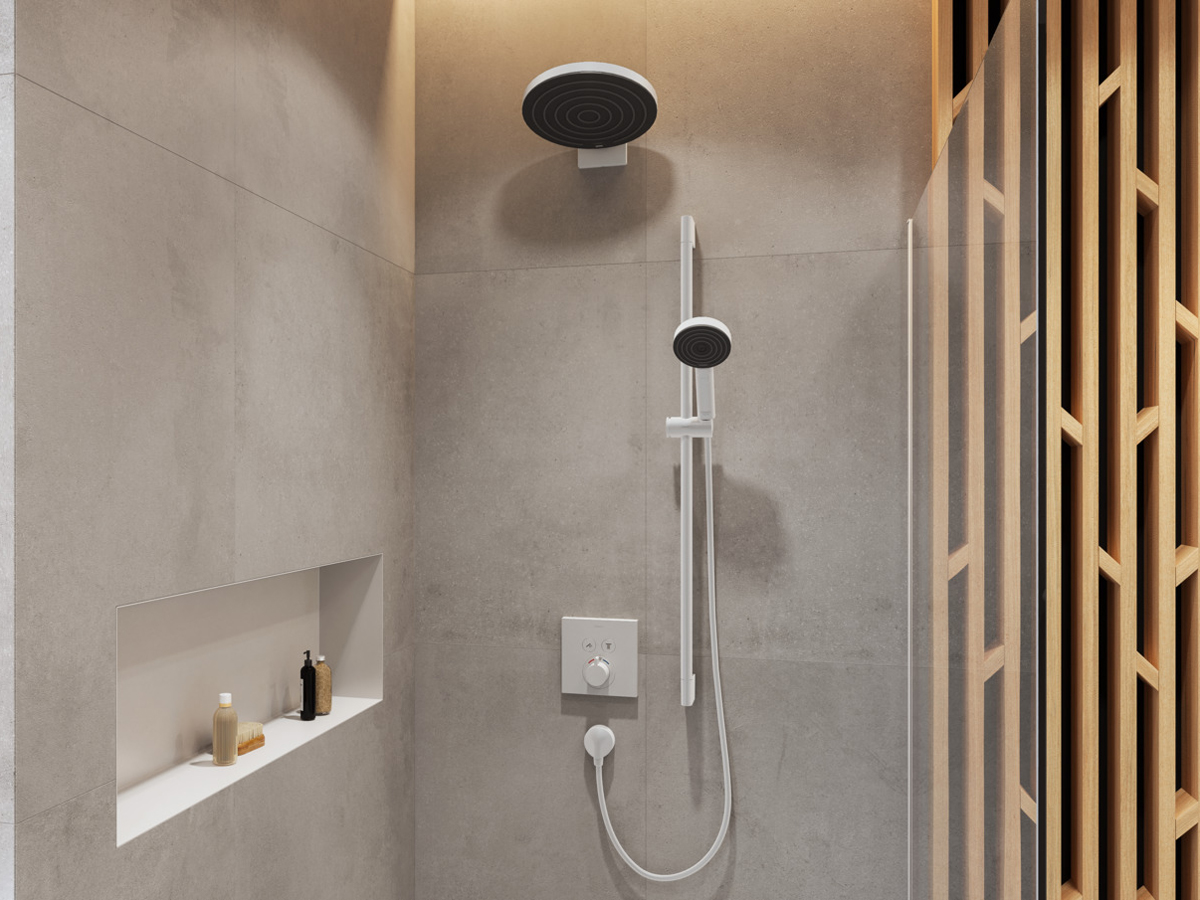 Mitigeurs de douche modernes pour installations apparente et encastrée