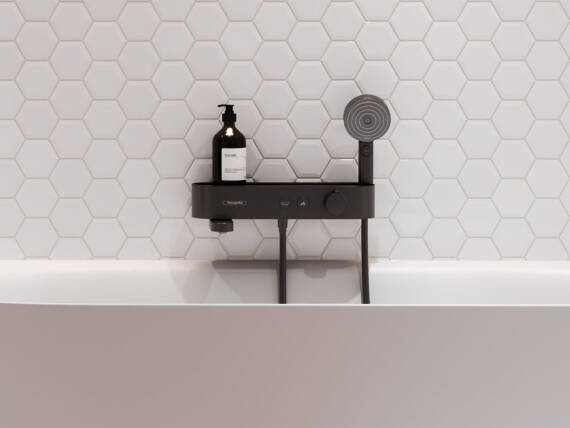 ShowerTablet Select Brusearmaturer: 1 udtag, Mat hvid, Art.nr. 24360700