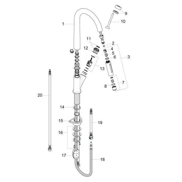 AXOR Kitchen faucets: AXOR Starck, HighArc Kitchen Faucet 2-Spray Pull ...