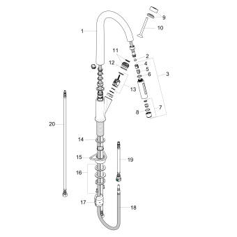AXOR Kitchen faucets: AXOR Starck, HighArc Kitchen Faucet 2-Spray Pull ...