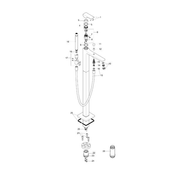 Metropol Bath mixers: 2 functions, Chrome, Art. no. 32532001