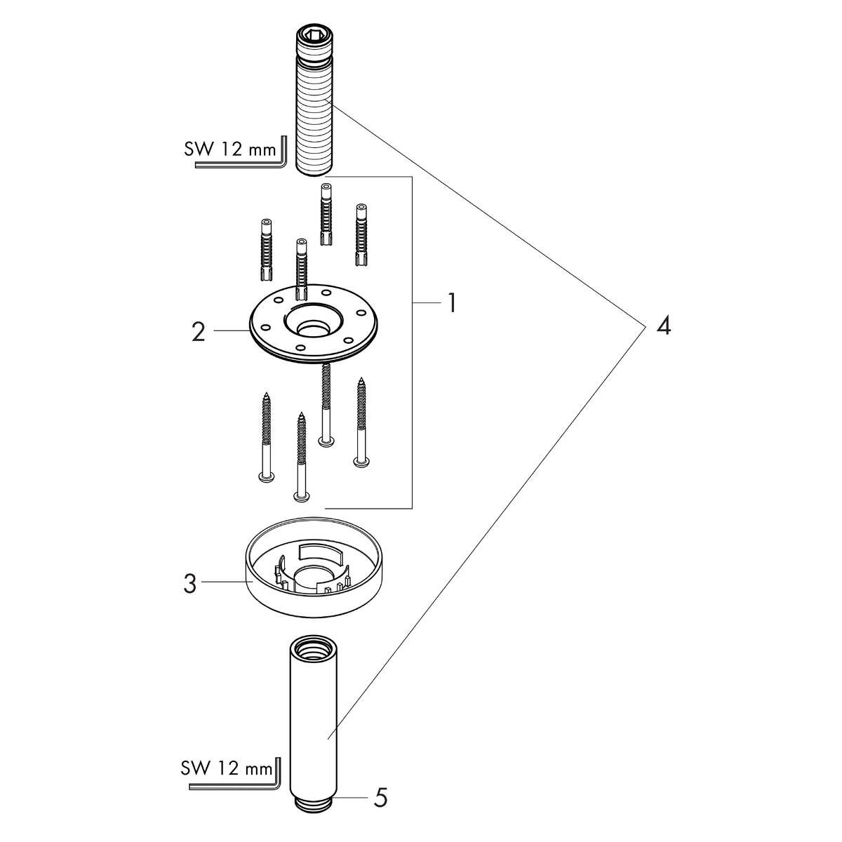 hansgrohe Shower arms: Raindance E, Art. no. 27393821 | hansgrohe USA
