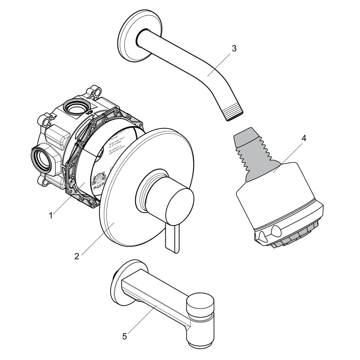 hansgrohe Complete shower and bath bundles: Clubmaster, Pressure ...