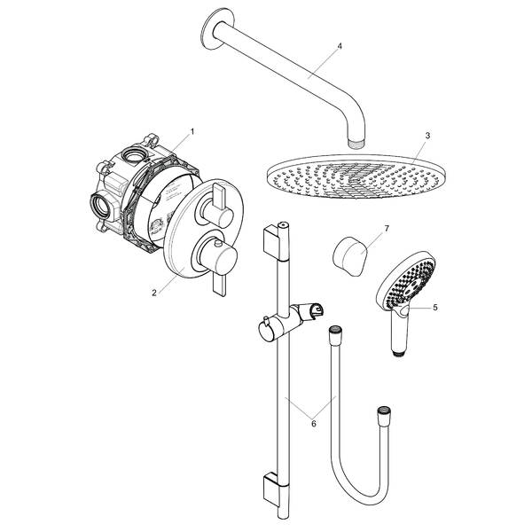 hansgrohe Shower combination: Raindance S, Thermostatic Showerhead ...