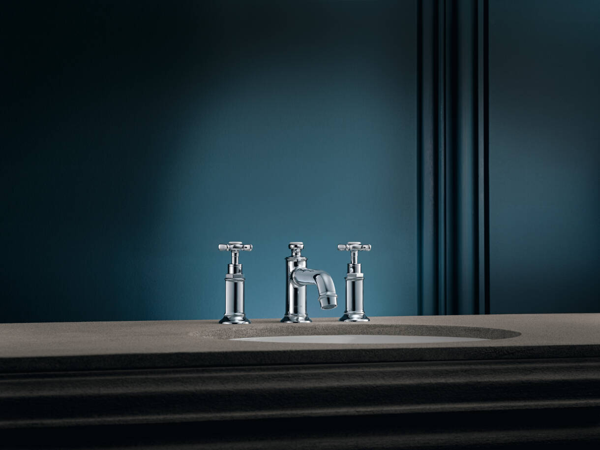 AXOR Washbasin mixers: AXOR Montreux, 3-hole basin mixer 30 with cross ...