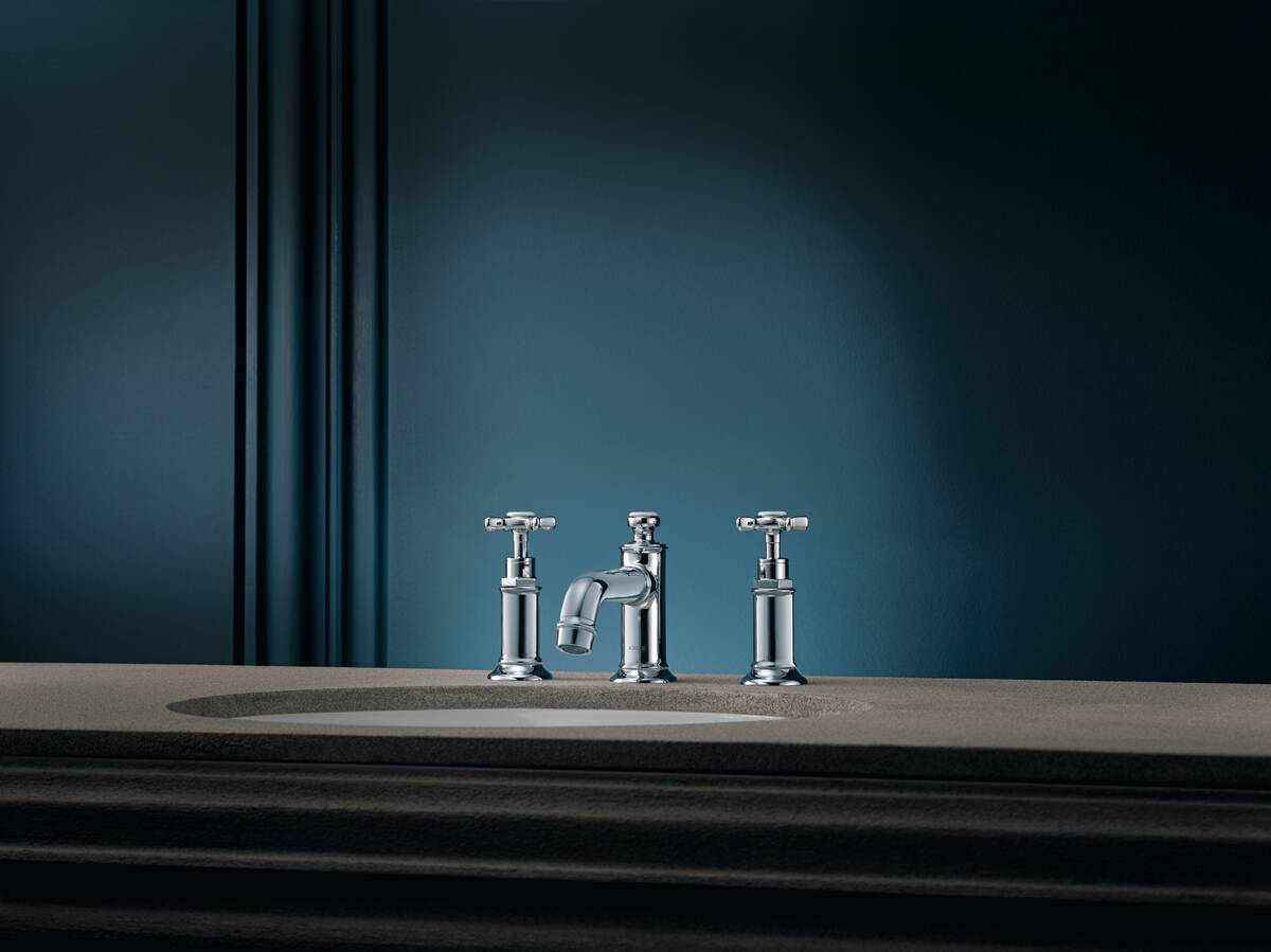 AXOR Washbasin mixers: AXOR Montreux, 3-hole basin mixer 30 with cross ...