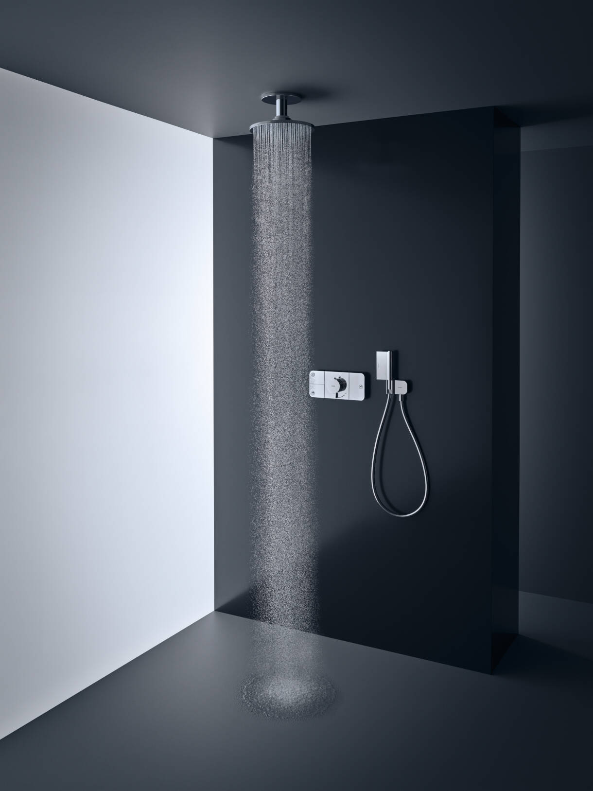 AXOR One Shower mixers: designed to run multiple outlets, chrome, Item ...