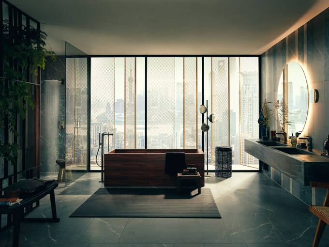 AXOR Porter sets: AXOR Starck, Porter unit 120/120 with baton hand ...