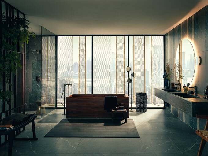 AXOR Porter sets: AXOR Starck, Porter unit 120/120 with baton hand ...