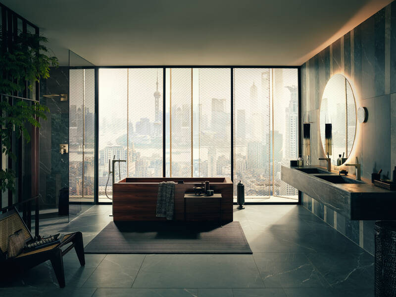 AXOR Porter sets: AXOR Starck, Porter unit 120/120 with baton hand ...