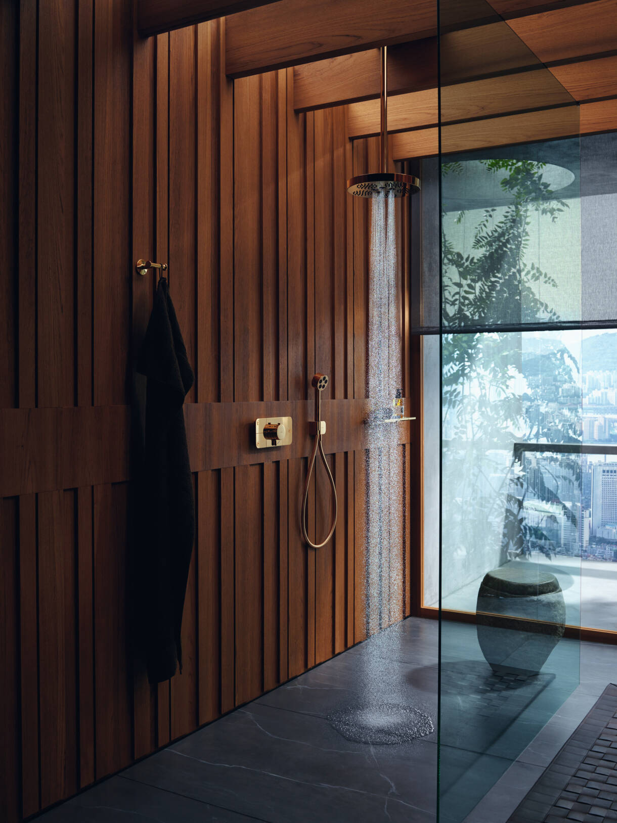 AXOR One Shower mixers: 3 functions and 1 additional outlet, Chrome ...