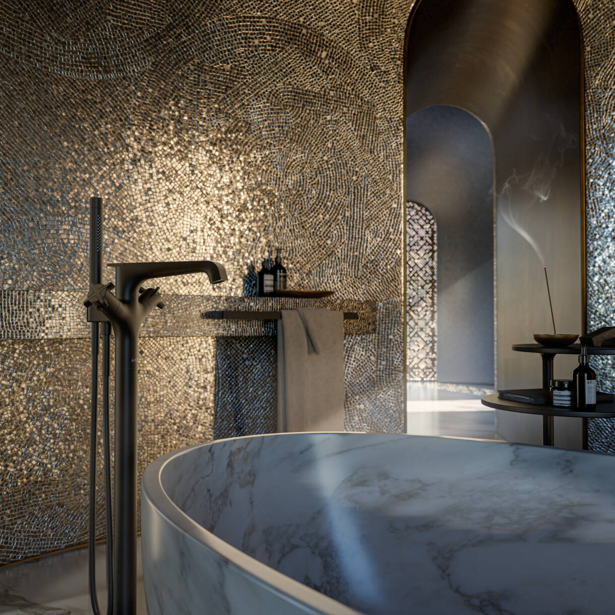 AXOR Citterio E Bath mixers: 2 functions, Brushed Black Chrome, Item No ...