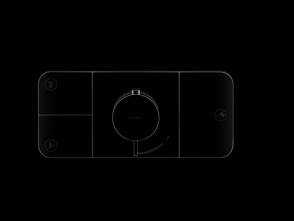 AXOR One Shower mixers: 3 functions and 1 additional outlet, Brushed ...