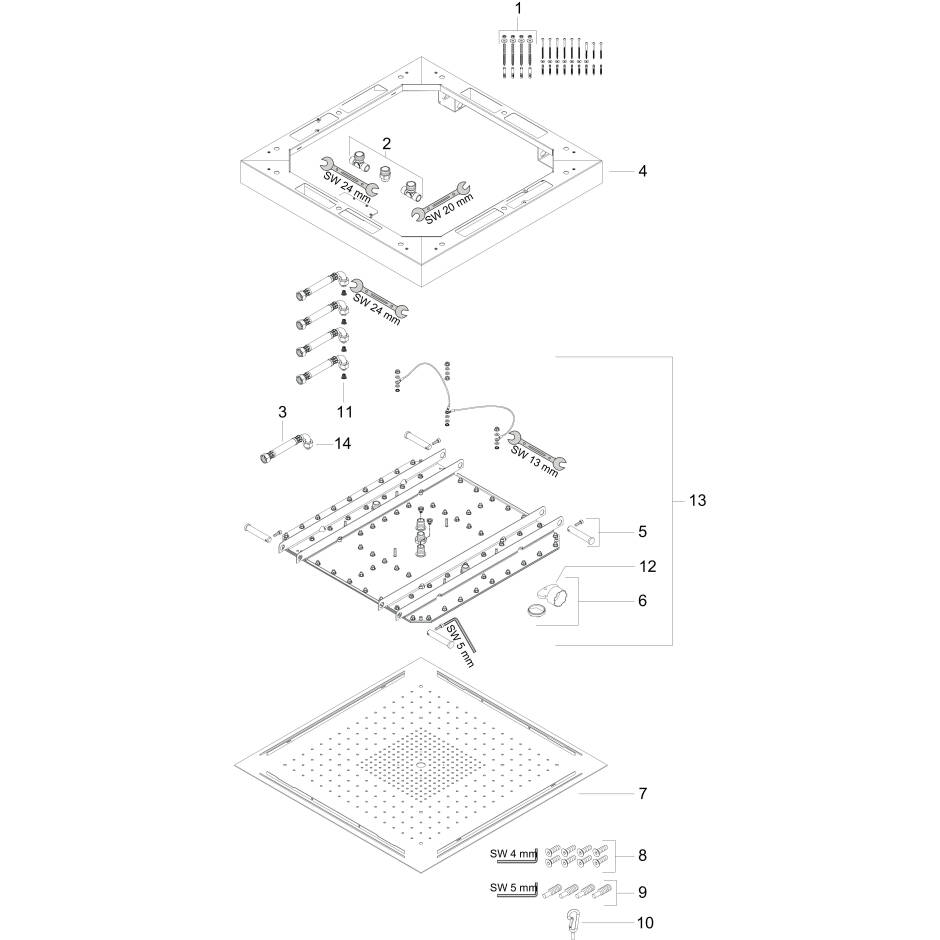 AXOR Overhead showers: AXOR ShowerSolutions, 3 spray modes, Item No ...