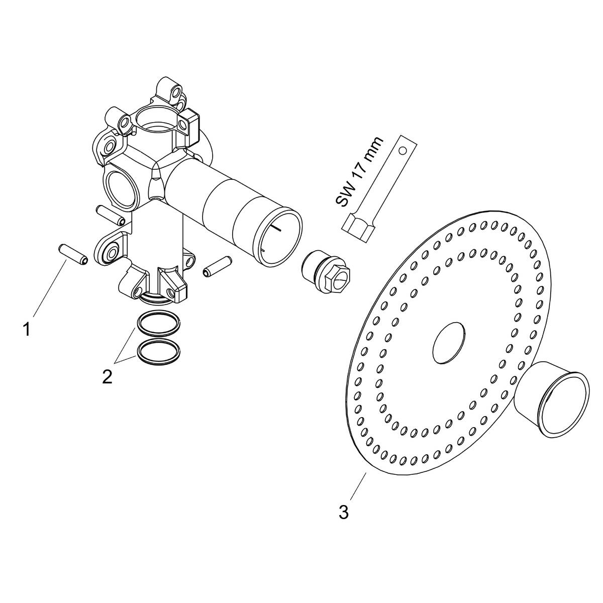 AXOR Basic set shower: AXOR ShowerSolutions, Basic set for shower ...