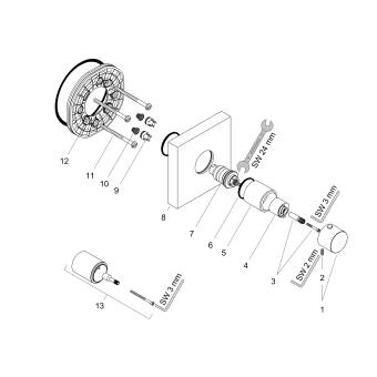 AXOR ShowerSolutions Shower mixers: Chrome, Item No. 10755000