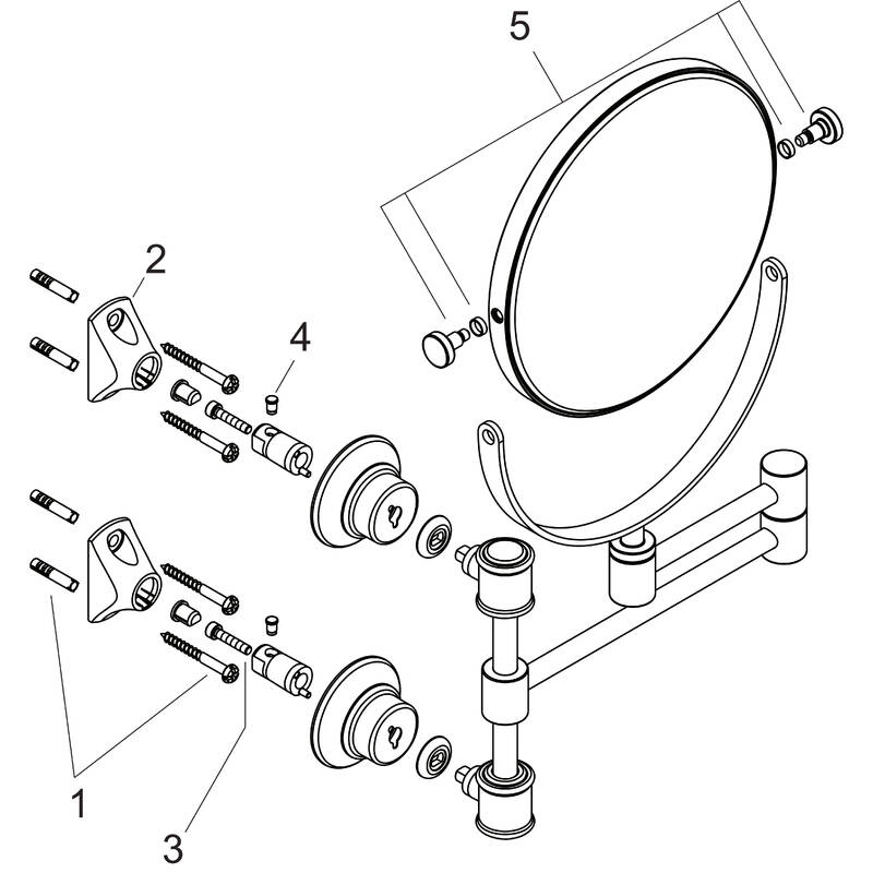AXOR Accessories: AXOR Montreux, Shaving mirror, Item No. 42090000 ...