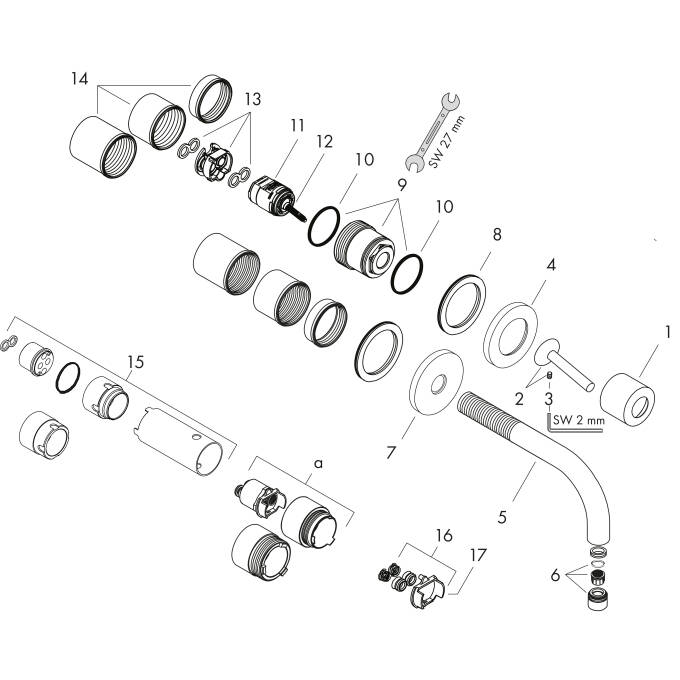 AXOR Waschtischmischer: AXOR Uno, Einhebel-Waschtischmischer Unterputz ...