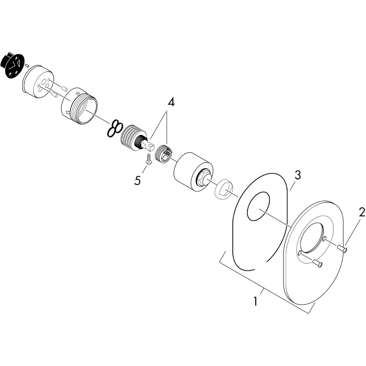 hansgrohe Spare parts: Conversion kit from mixer ball to M3 cartridge ...