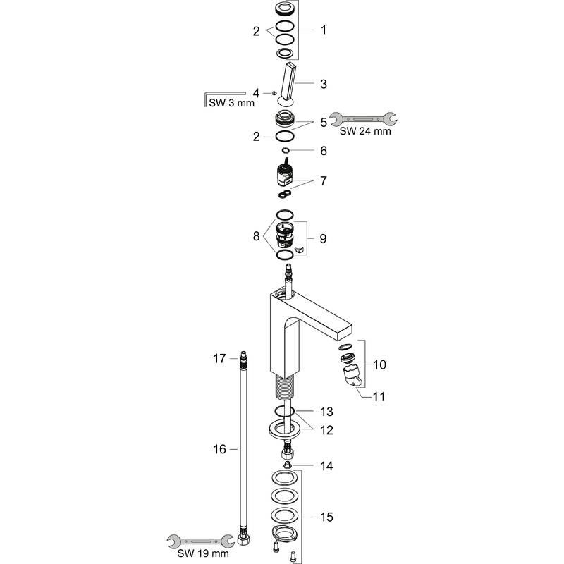 AXOR Citterio Grifería de lavabo: cromo, ref. 39032000 | AXOR ES