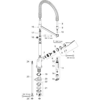 AXOR Küchenmischer: AXOR Citterio, Einhebel-Küchenmischer 230 Semi-Pro ...