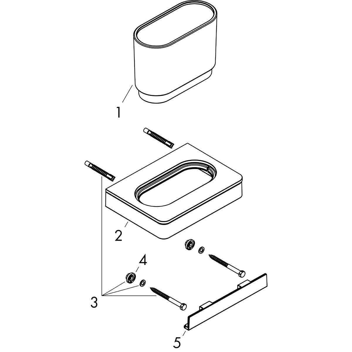 AXOR Accessories: AXOR Universal Softsquare, Toothbrush tumbler, Item ...