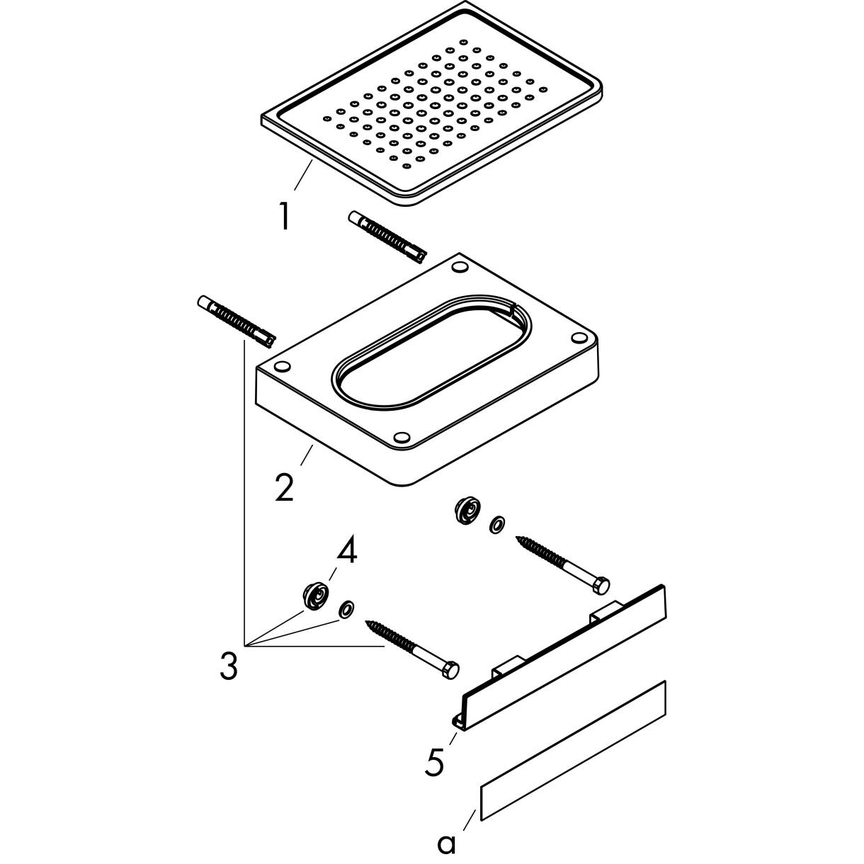 AXOR Accessories: AXOR Universal Softsquare, Soap dish/ shelf, Item No ...