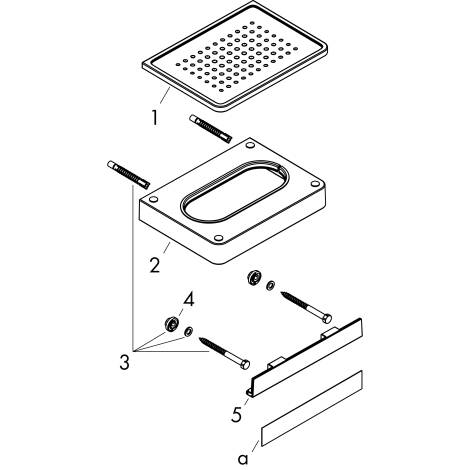 AXOR Accessories: AXOR Universal Softsquare, Soap dish/ shelf, Item No. 42803000