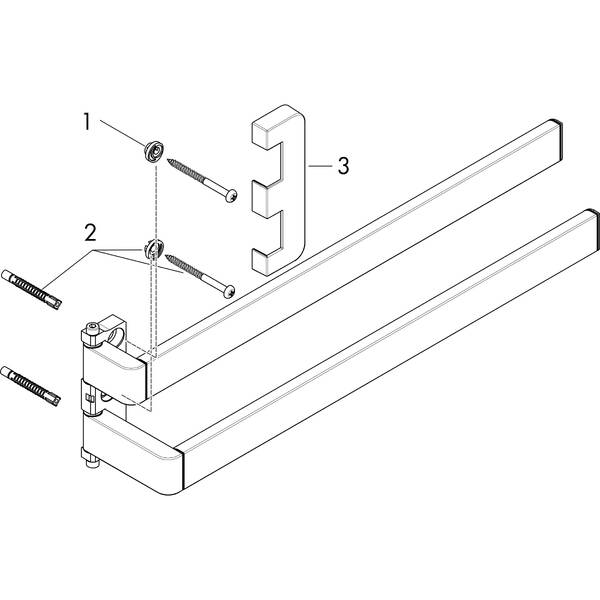 AXOR Accessories: AXOR Universal Softsquare, Towel holder twin-handle ...