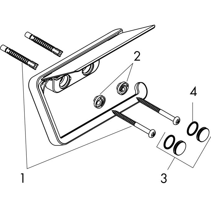 AXOR Accessories: AXOR Universal Softsquare, Toilet paper holder with ...