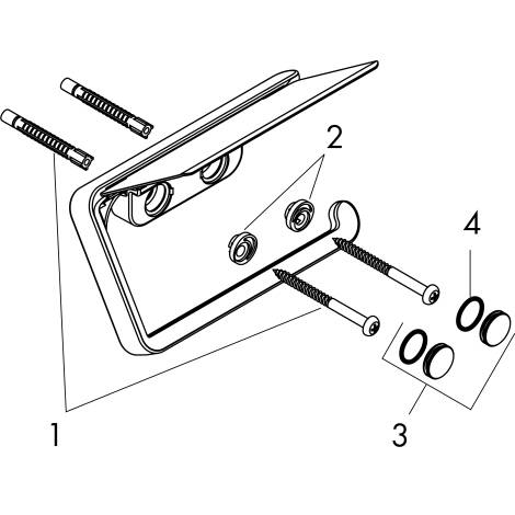 AXOR Accessories: AXOR Universal Softsquare, Toilet roll holder with ...