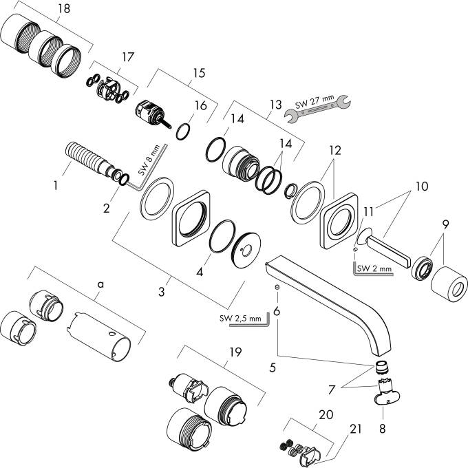 AXOR Waschtischmischer: AXOR Citterio E, Einhebel-Waschtischmischer ...