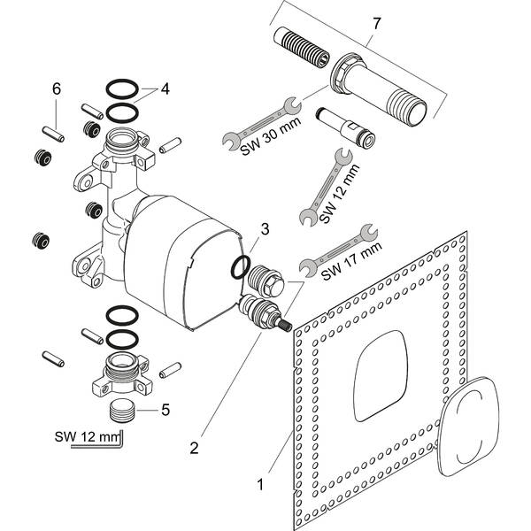 AXOR Concealed Basic set bath/shower mixers: AXOR ShowerSolutions ...