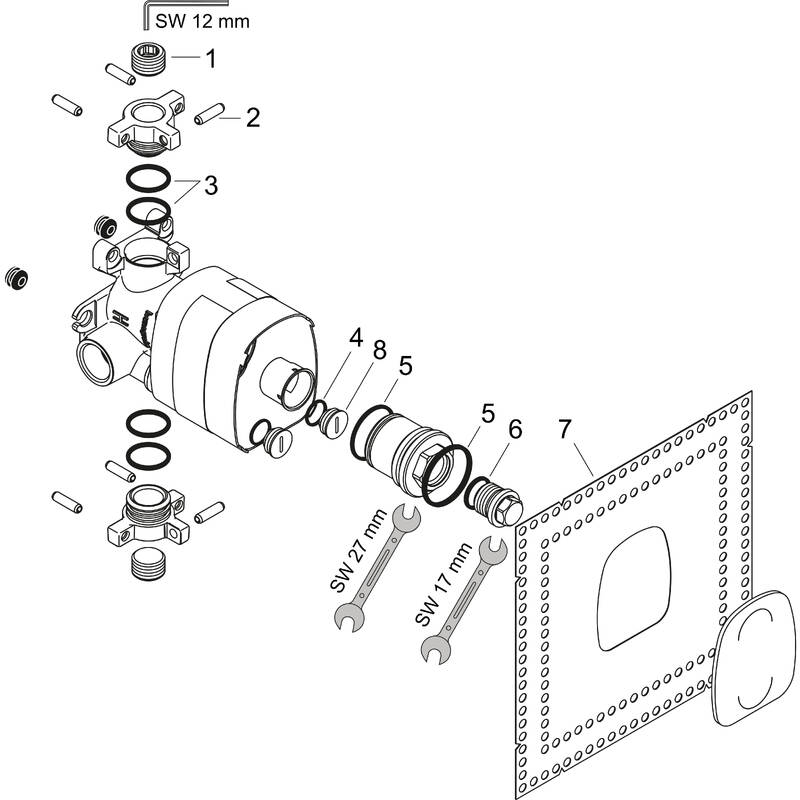 AXOR Concealed Basic set bath/shower mixers: AXOR ShowerSolutions ...
