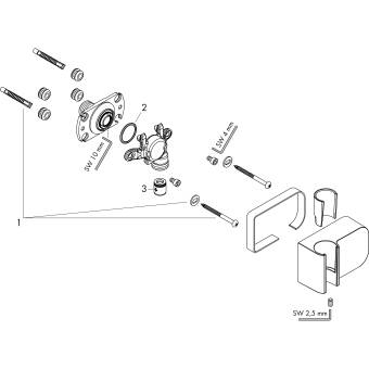 AXOR Wall outlet: AXOR One, Porter unit, Item No. 45723990 | Hansgrohe ...