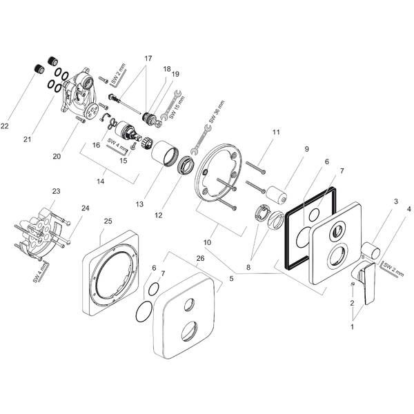 AXOR Citterio E Grifería de bañera: 2 funciones, cromo, ref. 36455000 ...