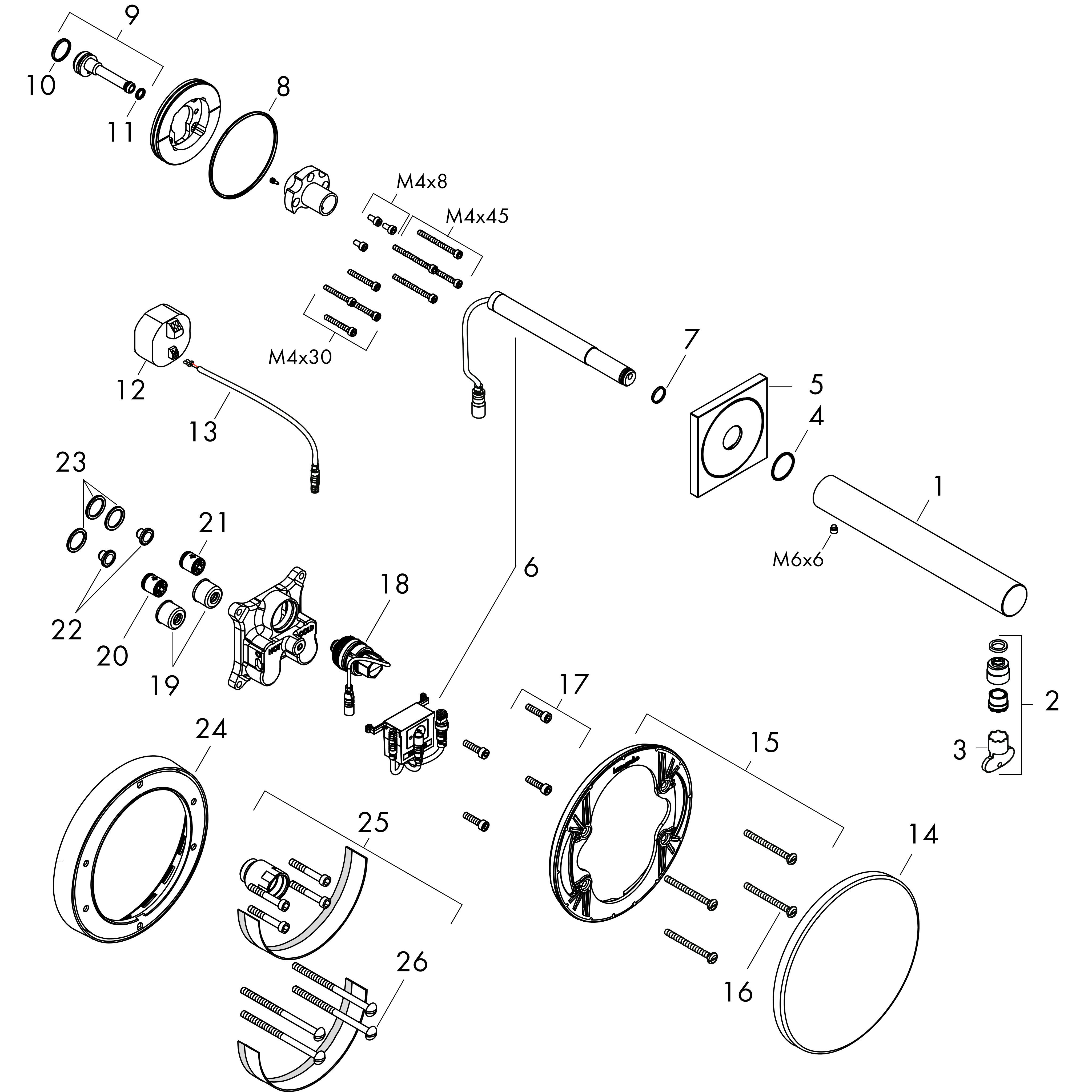 AXOR Uno Waschtischmischer: Chrom, Art.-Nr. 45111000 | Hansgrohe Pro DE