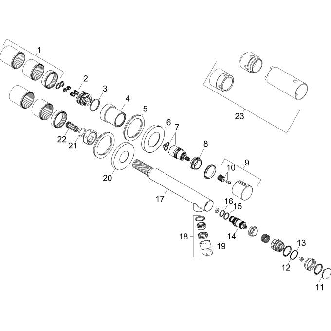 AXOR Washbasin mixers: AXOR Uno, Basin mixer for concealed installation ...