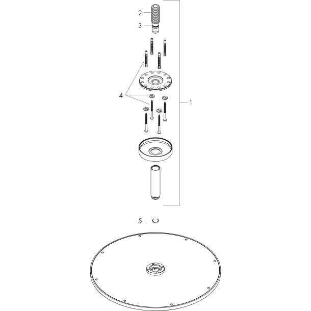 AXOR Overhead showers: AXOR ShowerSolutions, 1 spray mode, Item No ...