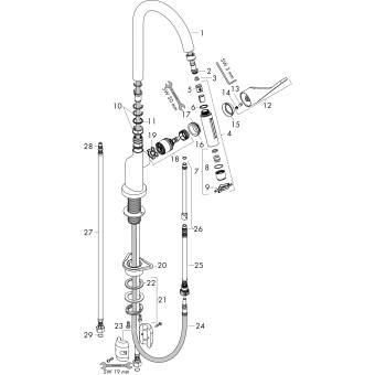 AXOR Kitchen mixers: AXOR Citterio, Single lever kitchen mixer 250 with ...