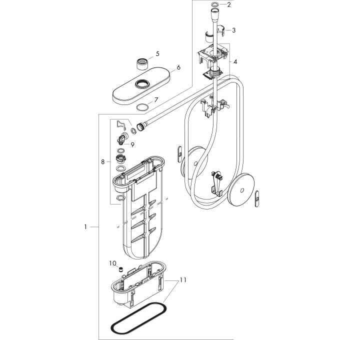 hansgrohe Concealed Basic set bath/shower mixers: sBox, Finish set oval ...