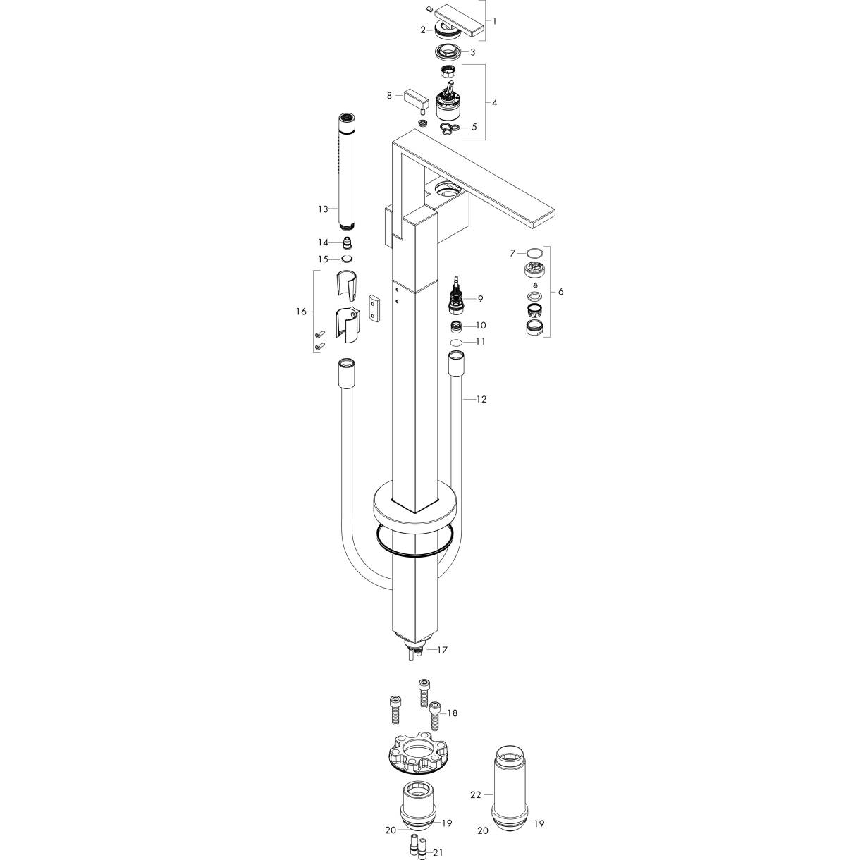 雅生锋芒 浴缸龙头: 两功能, 镀铬, 货号 46441007