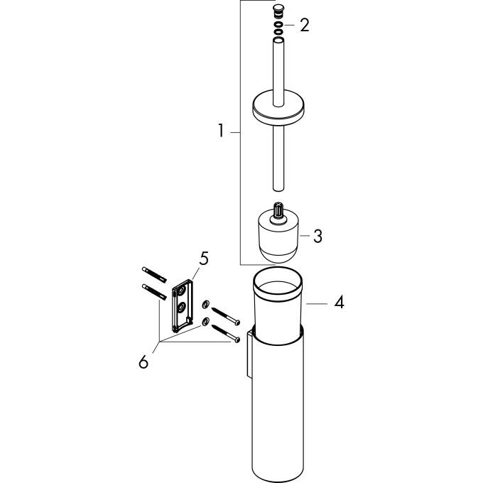 AXOR Accessories: AXOR Universal Circular, Toilet brush holder wall ...