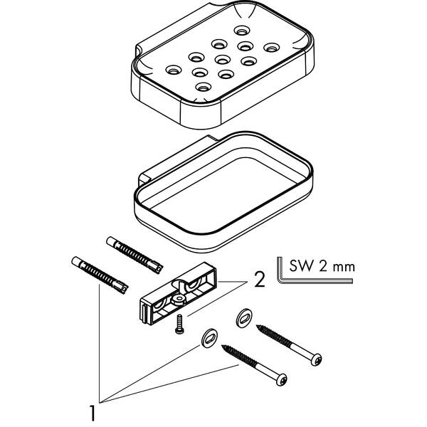 AXOR Accessories: AXOR Universal Circular, Soap dish, Item No. 42805000